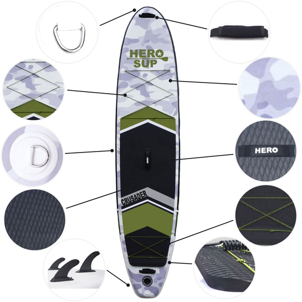 Hero SUP Crusader 11'2" Inflatable Stand Up Paddle Board